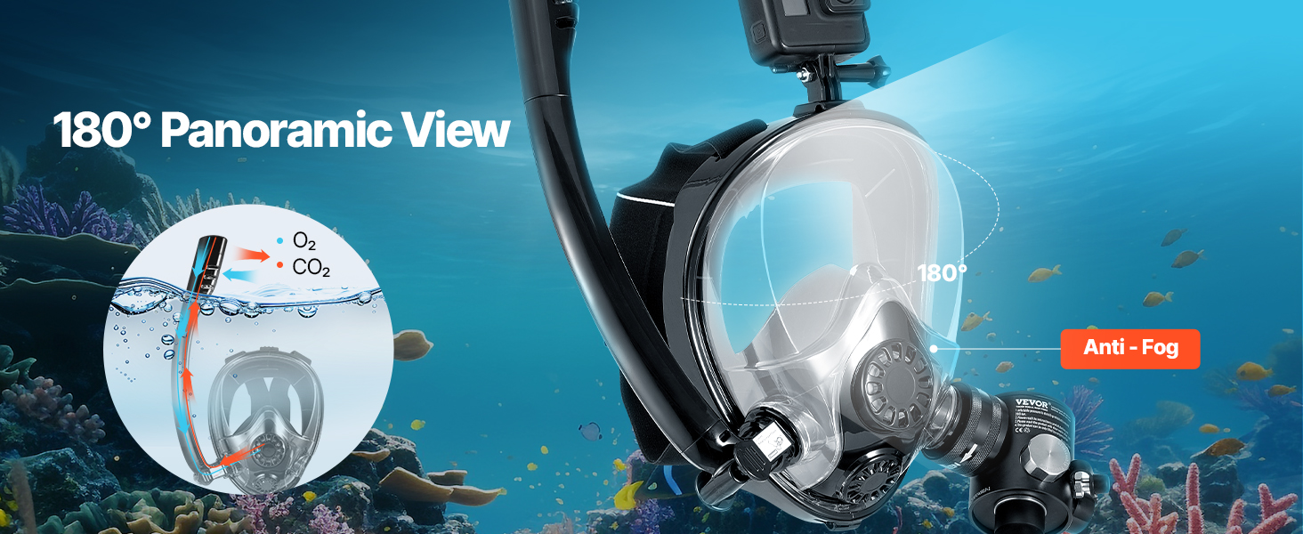 VEVOR 0.5L Scuba Tank 32.81 ft Diving Depth Portable Diving Tank with ...