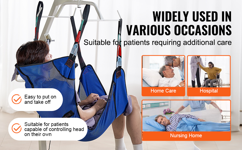 VEVOR Universal Full Body Patient Lift Sling Patient Lift Medical Aid ...