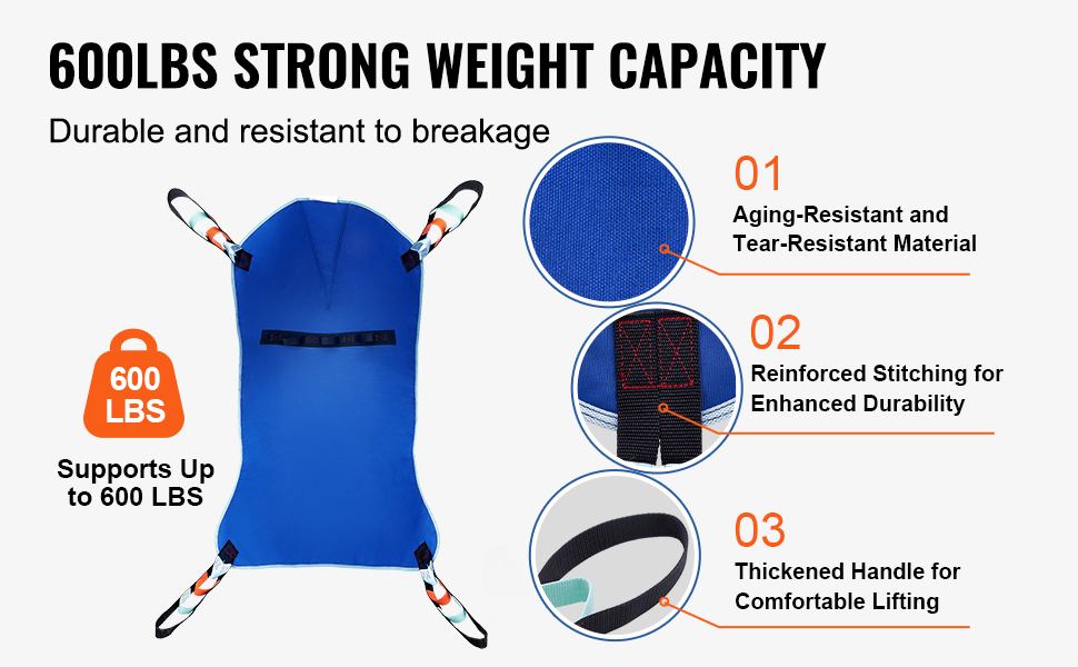 VEVOR Universal Full Body Patient Lift Sling S-Size Patient Lift ...