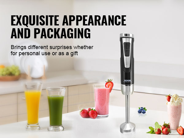 VEVOR Commercial Immersion Blender, 200 Watt 8-Speed Heavy Duty ...