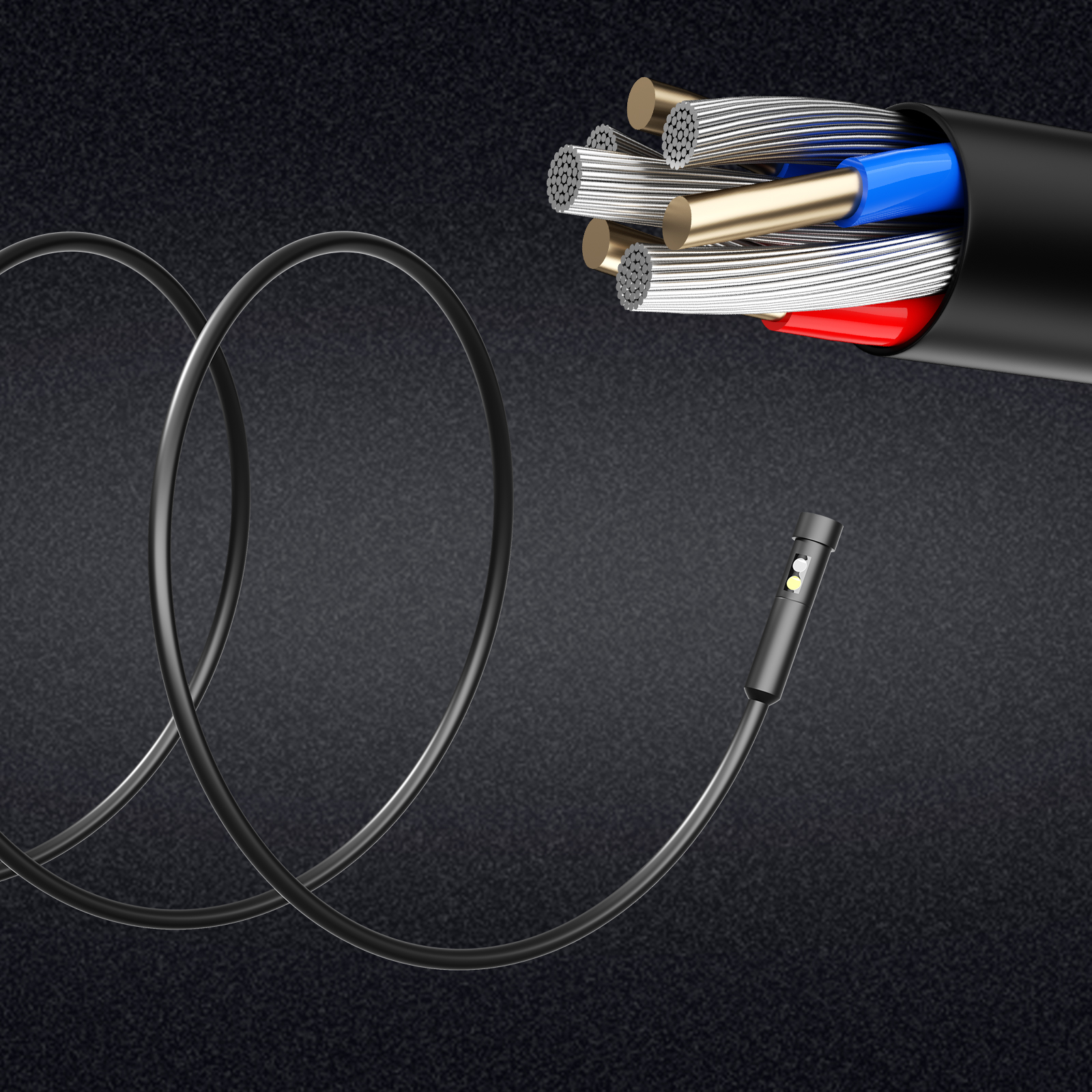 VEVOR Triple Lens Borescope, 5" IPS Screen Inspection Camera with ...