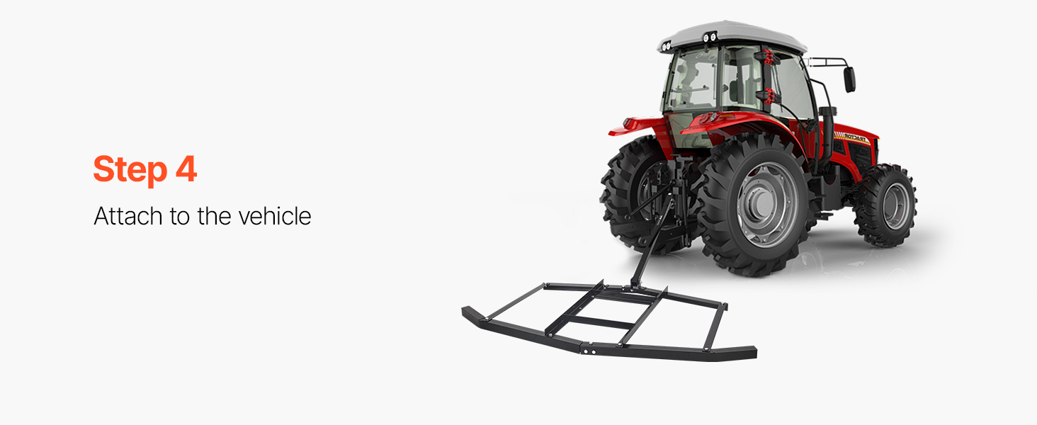 Drag Harrow 66" Width Tow Behind Drag Harrow Steel Gravel Grader ATV ...