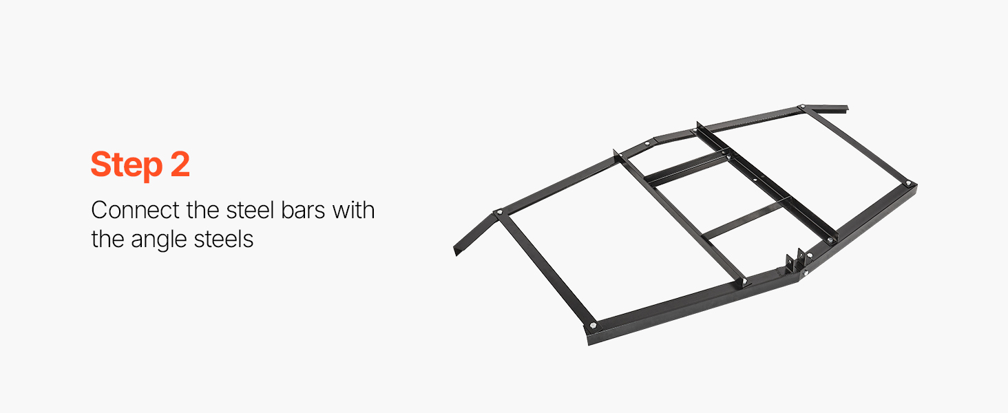 Drag Harrow 74" Width Tow Behind Drag Harrow Steel Gravel Grader ATV ...