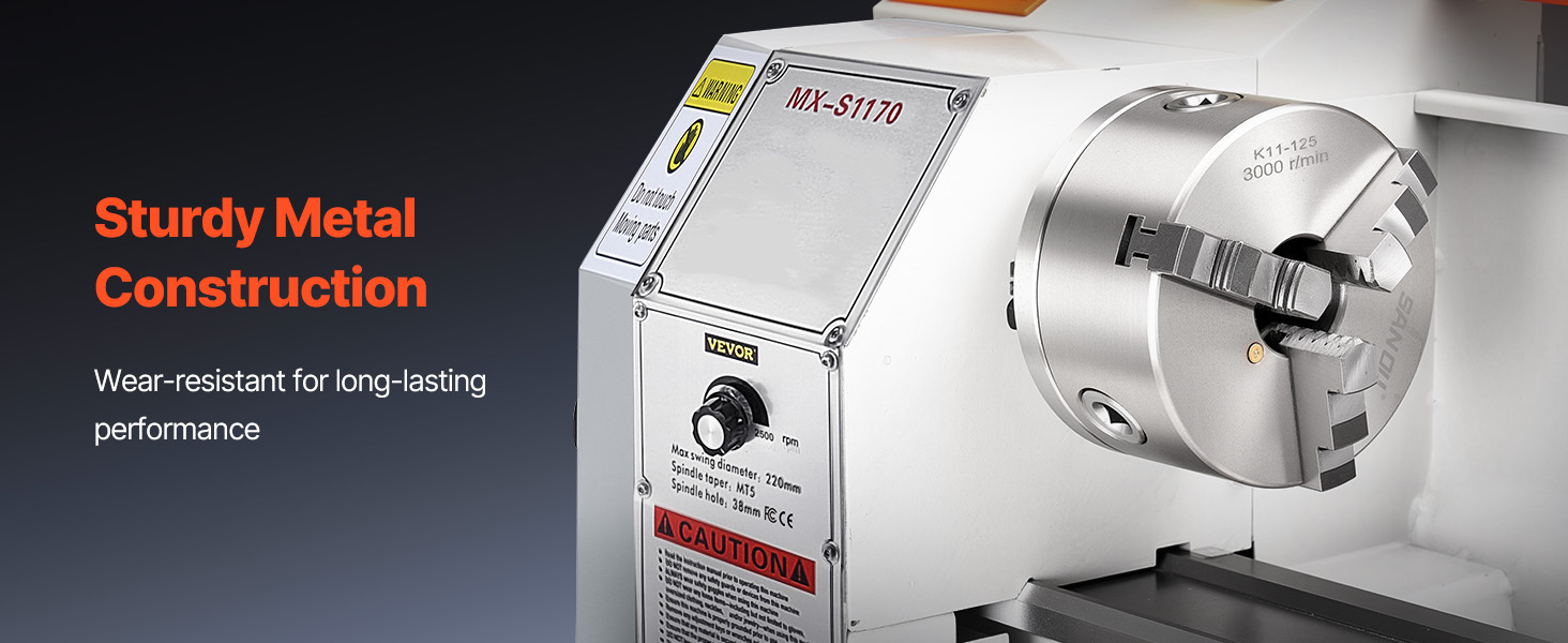Metal Lathe Machine 8.7 x 39 in Precision Bench Power Metal Lathe ...
