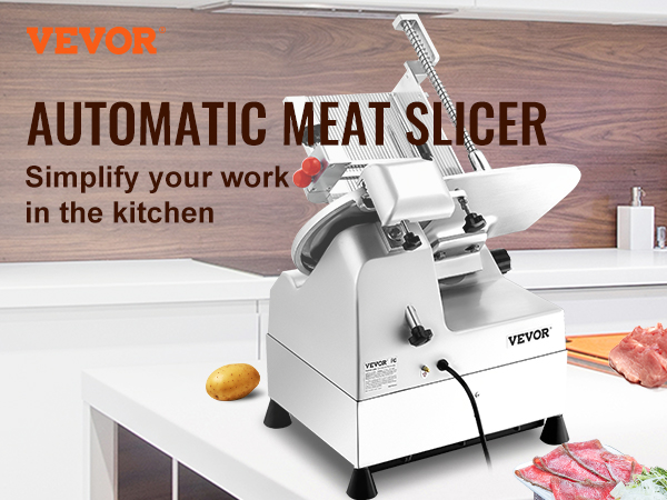 VEVOR Automatic Meat Slicer, 540W Deli Slicer, 2 PCS 10" Stainless ...