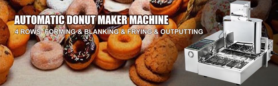 VEVOR 110V Commercial Automatic Donut Making Machine, 4 Rows Auto ...