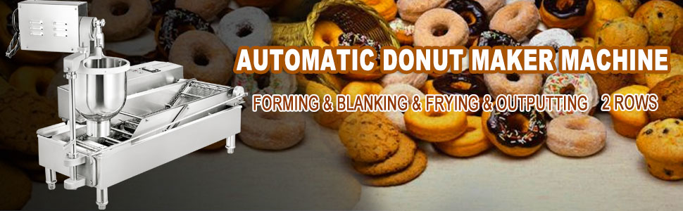 VEVOR Commercial Automatic Donut Making Machine 2 Rows Auto Doughnut ...