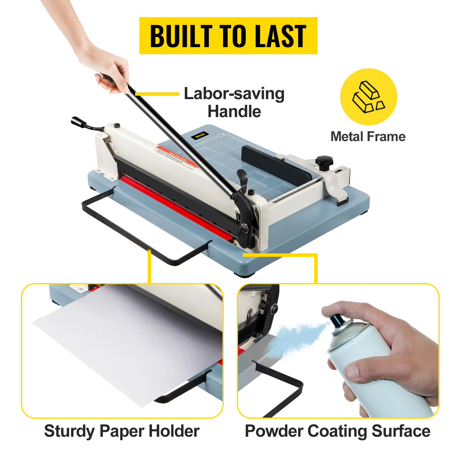 VEVOR Industrial Paper Cutter A3 Heavy Duty Paper Cutter 17 Inch Paper ...