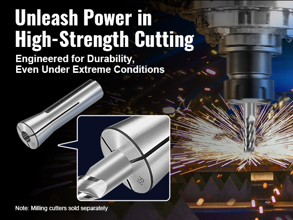 VEVOR 13 pcs Precision R8 Collet Set, 1/8'' - 7/8'', 45# Alloy Steel ...