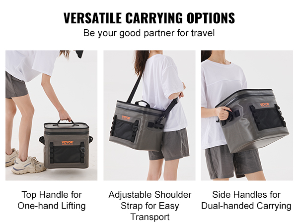VEVOR Soft Cooler Bag, 16 Cans Soft Sided Cooler Bag Leakproof with ...
