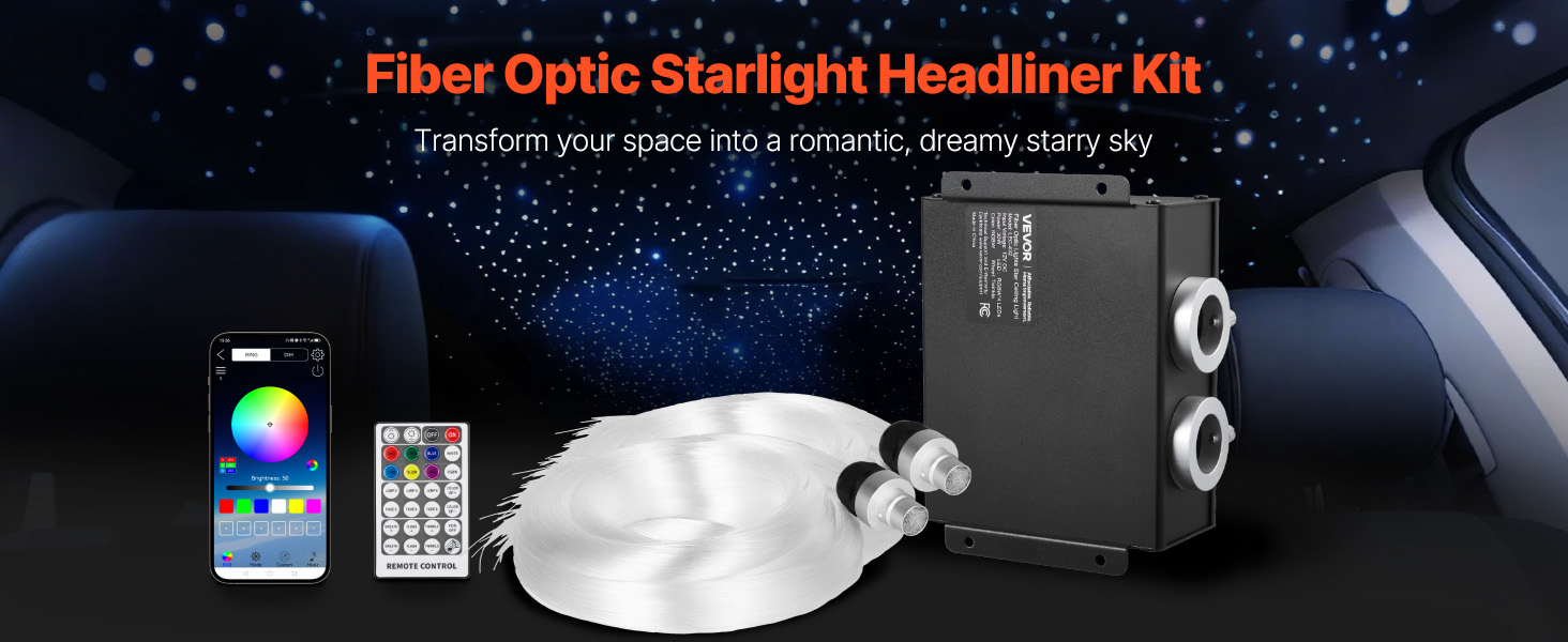 900pcs Headliner Star Light Kit Roof Twinkle Ceiling Lights Fiber Optic ...