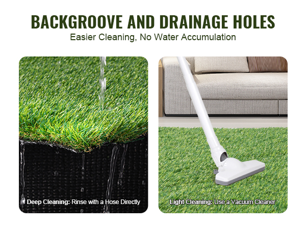 VEVOR Artifical Grass, 6 x 10 ft Rug Green Turf, 1.38"Fake Door Mat ...