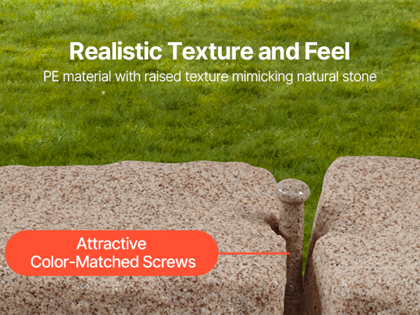 Fake Stone Landscape Edging 46.2x2.2in Lawn Edging Border Fade ...