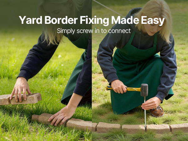 Fake Stone Landscape Edging 46.2x2.2in Lawn Edging Border Fade ...