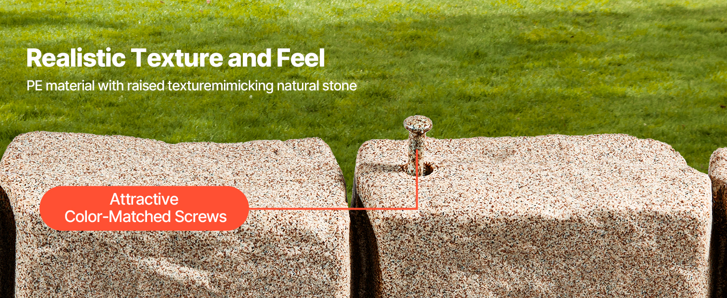 Faux Stone Landscape Edging 46.8x3.9 in Lawn Edging Border Fade ...
