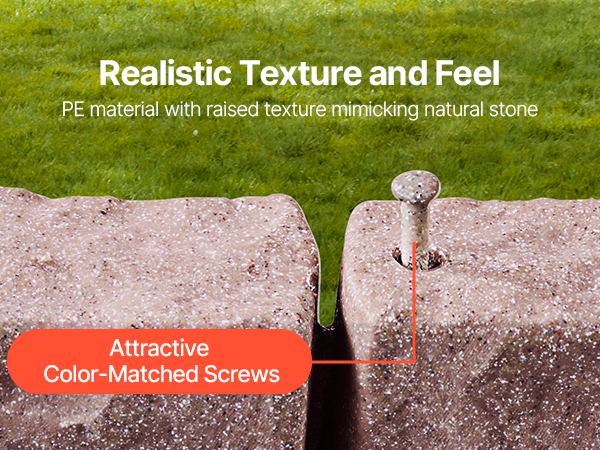 Fake Stone Landscape Edging 46.8x3.9 in Lawn Edging Border Fade ...