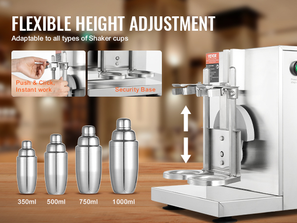 VEVOR Milkshake Maker Machine, 120W Commercial Milk Tea Shaker Machine ...