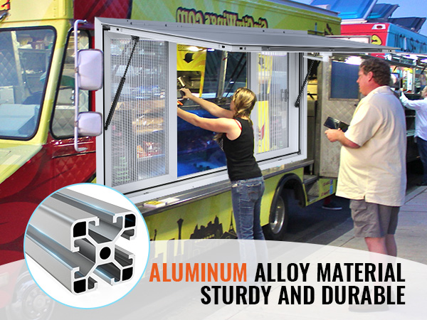 VEVOR Concession Window 48"x36", Aluminum Alloy Food Truck Service ...