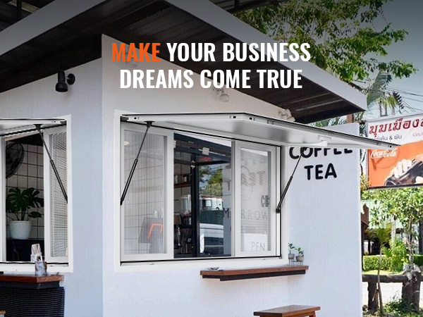 VEVOR Concession Window 48"x36", Aluminum Alloy Food Truck Service ...