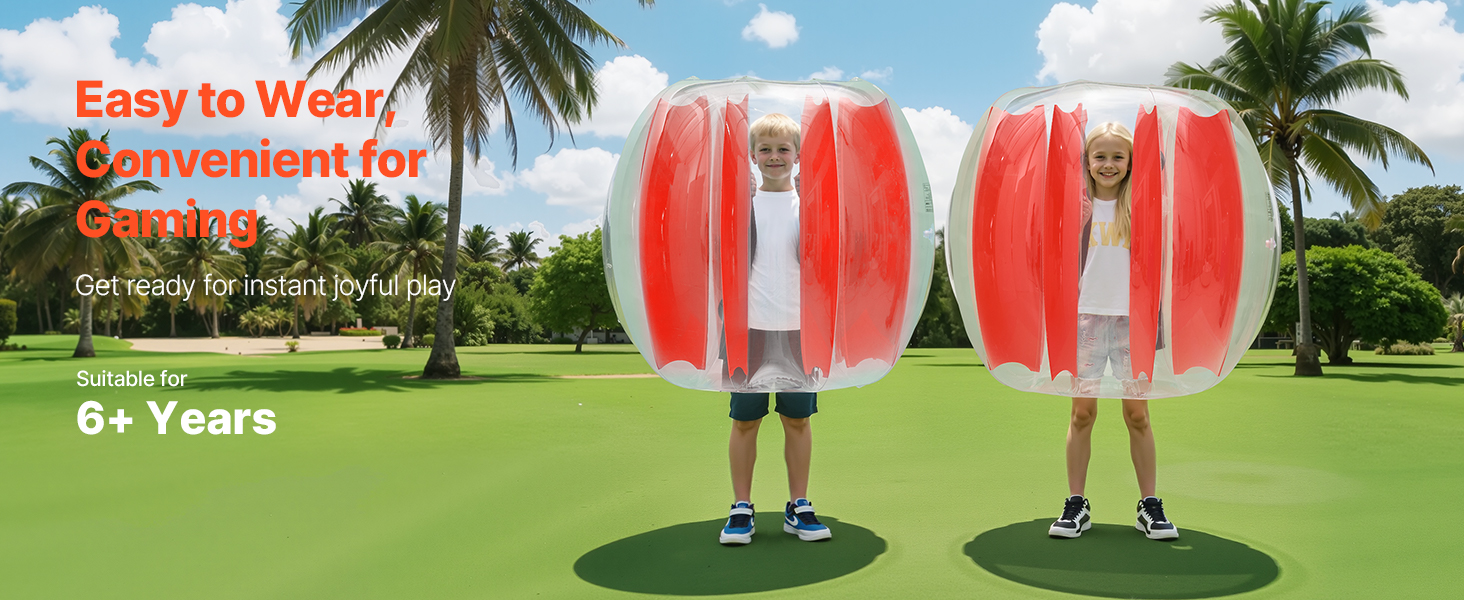 2-Pack 3FT/0.9M Inflatable Bumper Balls PVC Body Sumo Zorb Ball Outdoor ...