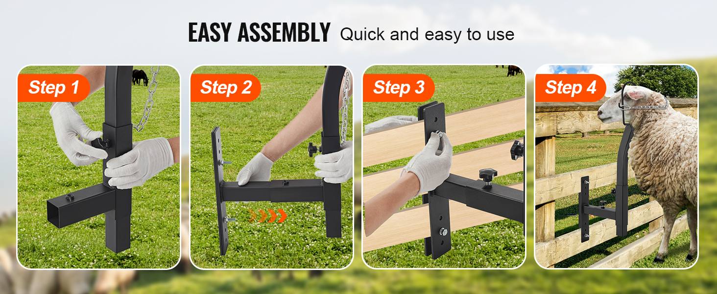 VEVOR Livestock Trimming Stand, Goat & Sheep Stand 9.37-12.8 inch ...