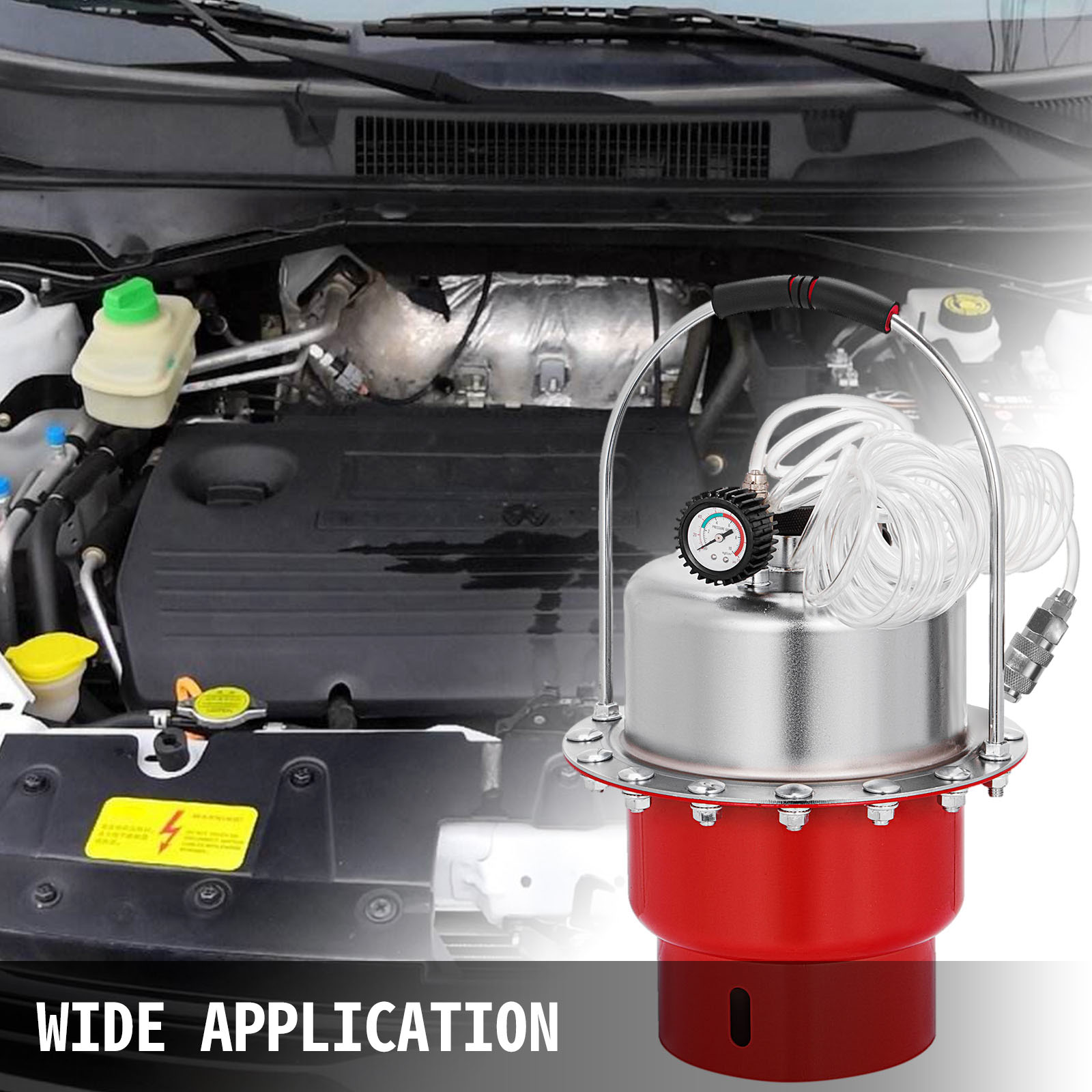 VEVOR Pneumatic Air Pressure Bleeder Tool Kit Brake Bleeding Garage ...