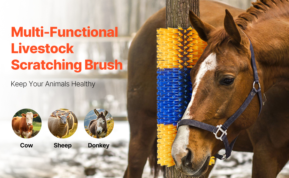Livestock Scratching Brush 6Pcs Itch Relief Horse Scratcher Brush 17.1 ...