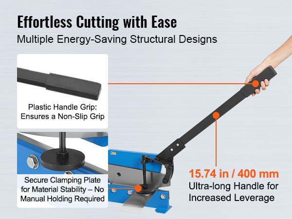VEVOR 5" Manual Hand Plate Shear for Metal Sheet Processing, HS-5 ...