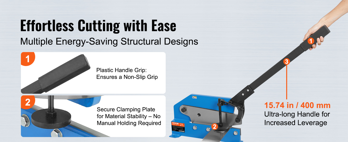 VEVOR 5" Manual Hand Plate Shear for Metal Sheet Processing, HS-5 ...
