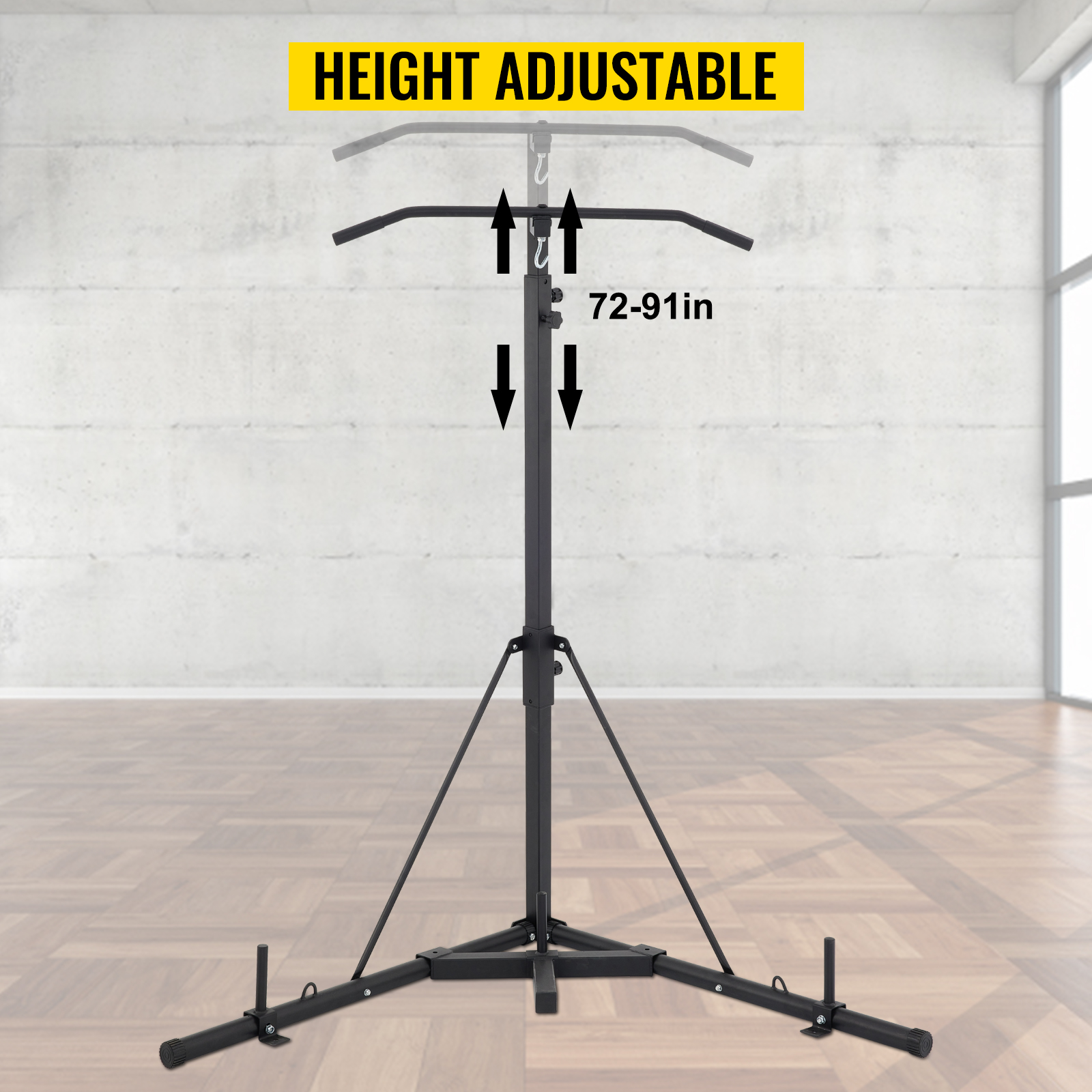 VEVOR 2 in 1 Heavy Bag Stand, Height Adjustable Punching Bag Stand ...