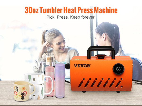 VEVOR Mug Heat Press Machine, 30oz Tumbler Heat Press, Sublimation ...