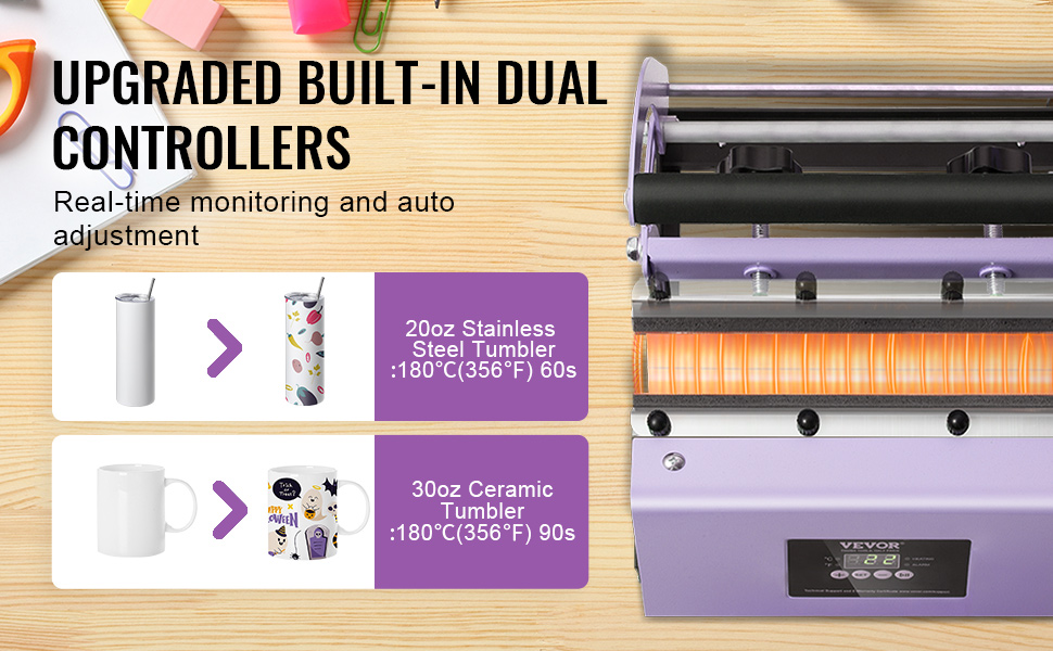 VEVOR Tumbler Heat Press Machine 11-30oz Mug Press Sublimation Tumblers ...
