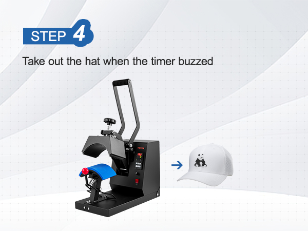 VEVOR Hat Heat Press, 4-in-1 Cap Heat Press Machine, 6x3inches ...