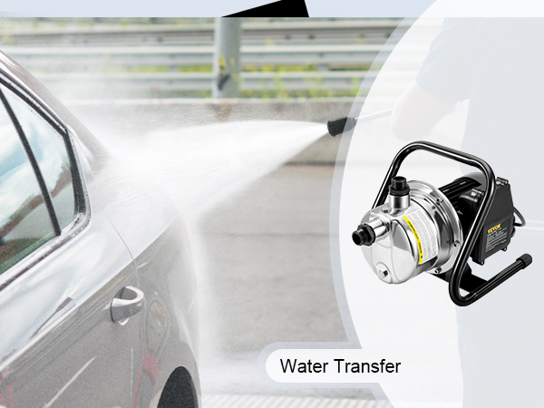 VEVOR Shallow Well Pump Portable Garden Water Jet Pump 1.5HP 1200GPH ...