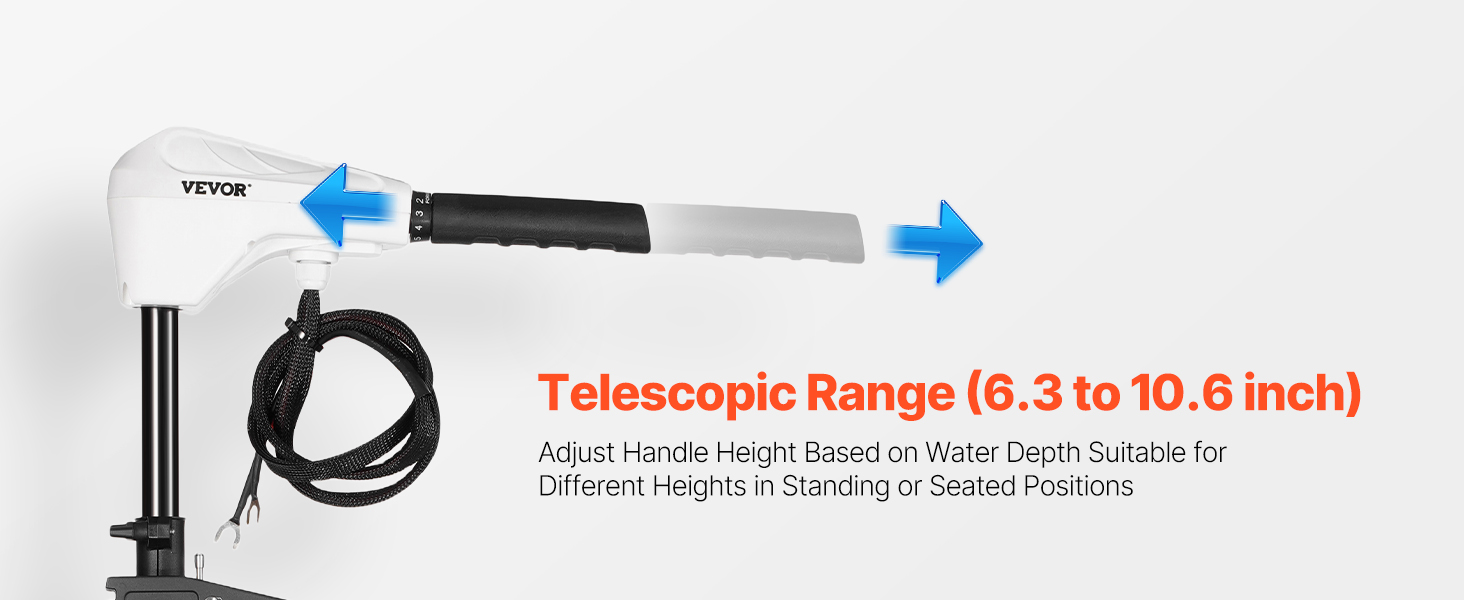 VEVOR 86lb 24V Thrust Electric Trolling Motor Saltwater Trolling Boat ...