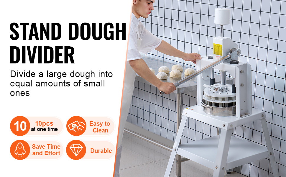 VEVOR Manual Dough Divider 10PCS Hand Press Dough Cutter Bread Maker ...