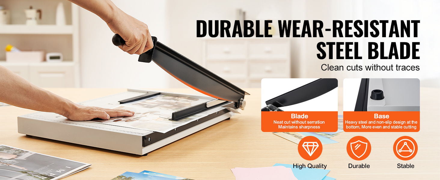 VEVOR Paper Cutter, Guillotine Trimmer, 18" Cut Length, 20 Sheets ...