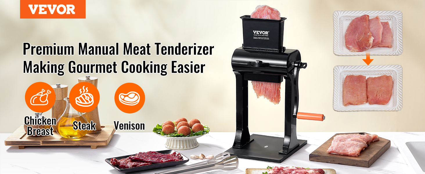 VEVOR Commercial Meat Tenderizer, Heavy Duty Stainless Steel Meat ...