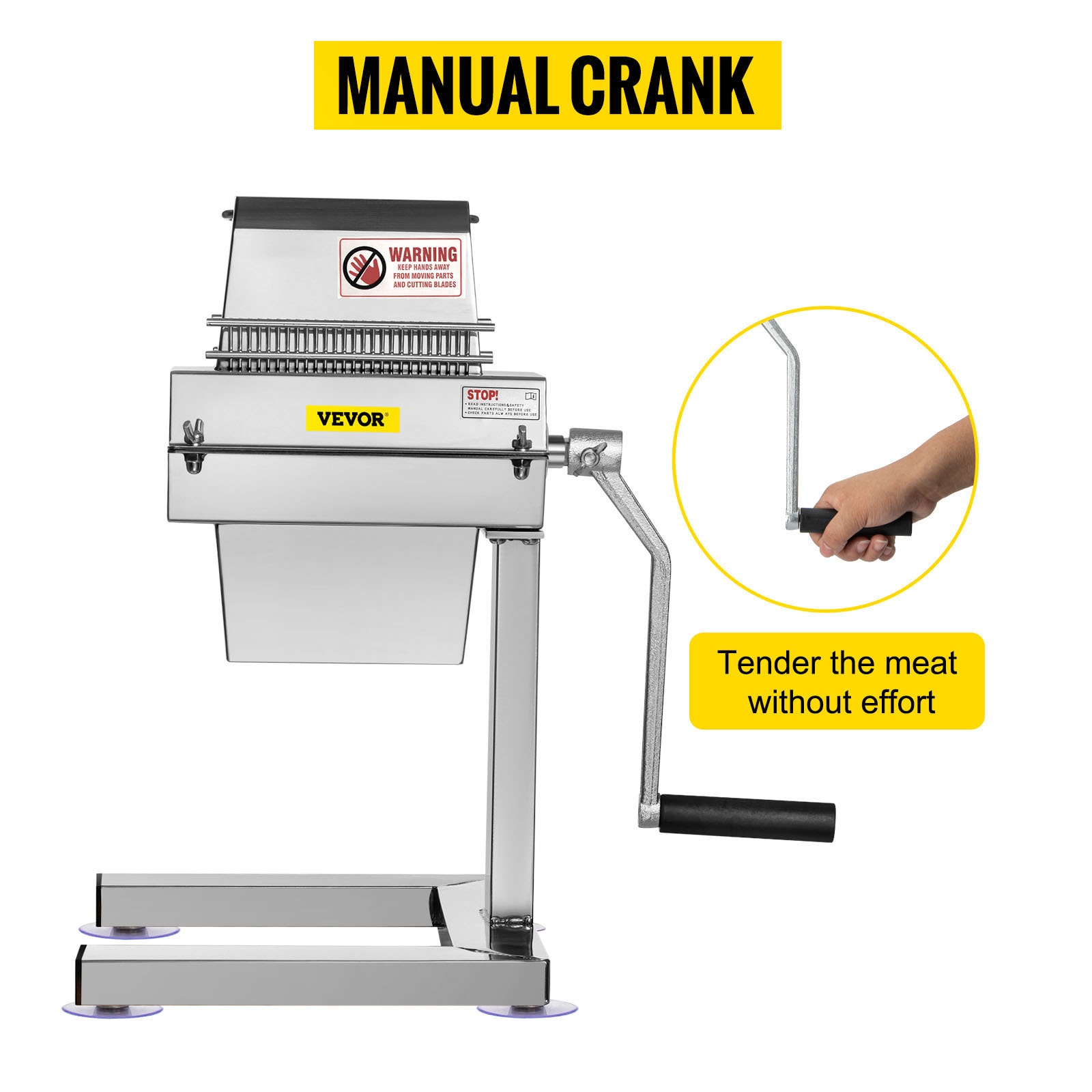 VEVOR Meat Tenderizer Machine Manual Tenderizer 5" Cutting Width ...