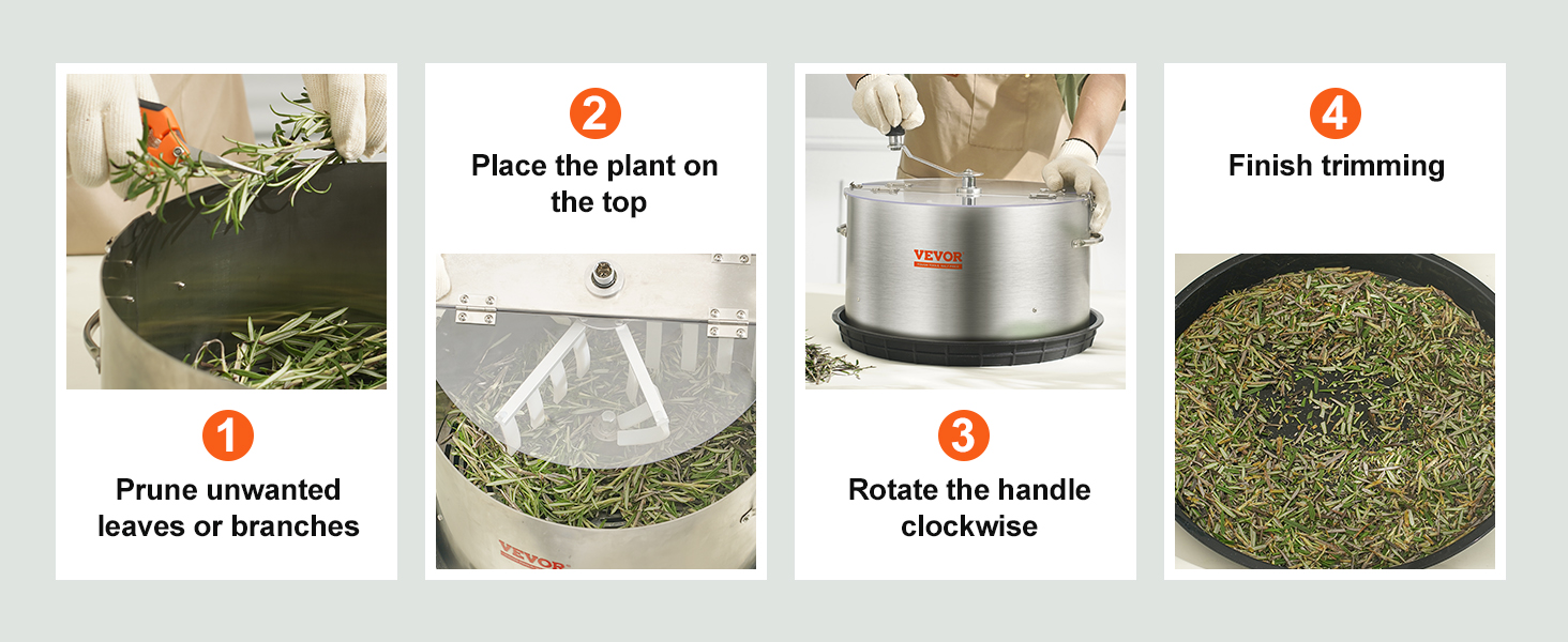 VEVOR Bud Leaf Trimmer, 16 inch Stainless Steel Manual Bud Trimmer ...