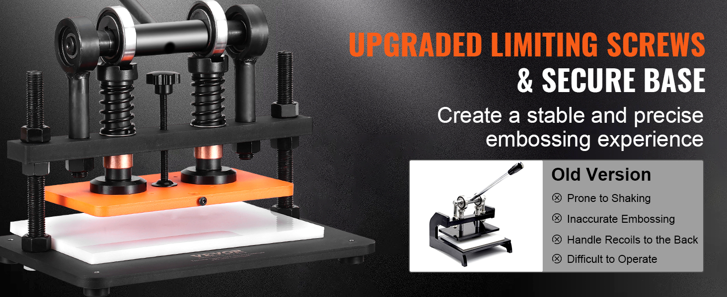 VEVOR Leather Cutting Machine, 10.2 x 5.9 in Embossing Plate Manual Die ...