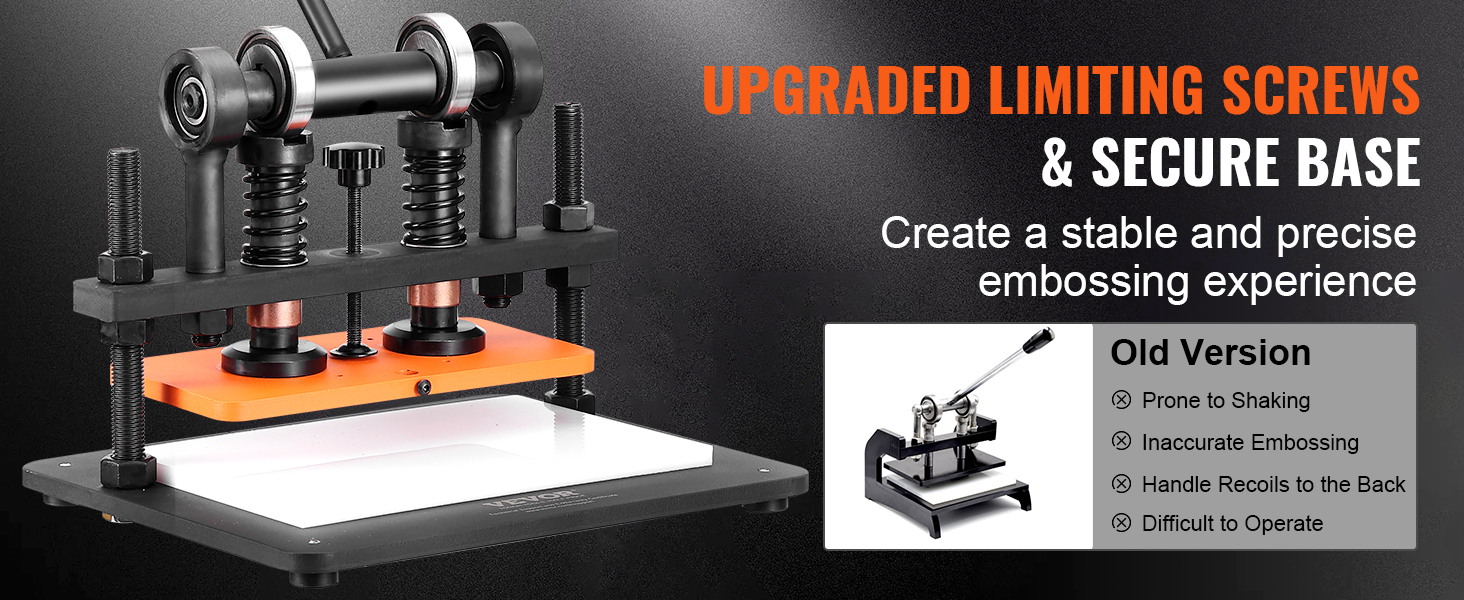 VEVOR Leather Cutting Machine, 11 x 5.5 in Embossing Plate Manual Die ...