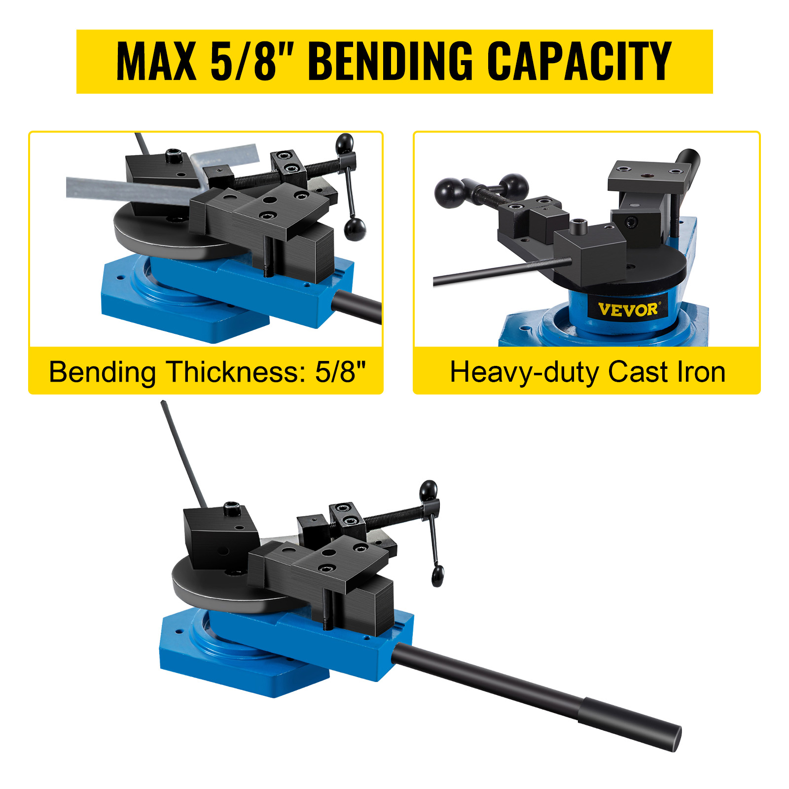 VEVOR SBG-40 Metal Scroll Bender High-Hardened Steel Scroll Bender ...