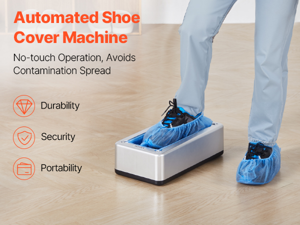 Shoe Cover Dispenser Fits Up to US 11 with 100 Disposable Plastic ...