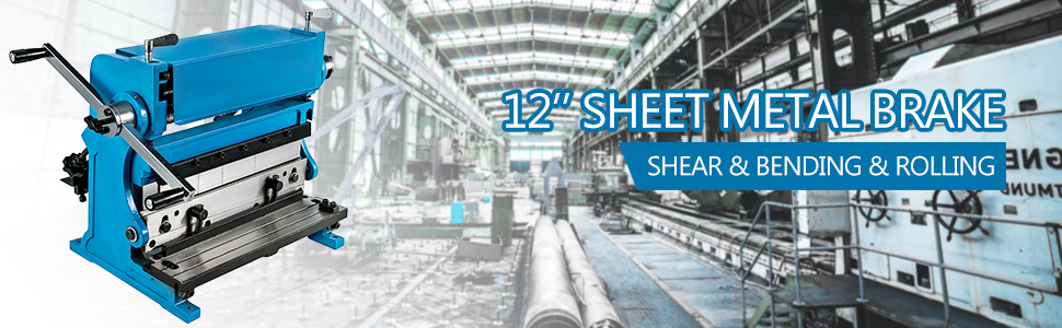 VEVOR Sheet Metal Brake 3-In-1 12-inch,Shear Press Brake 20-Gauge ...