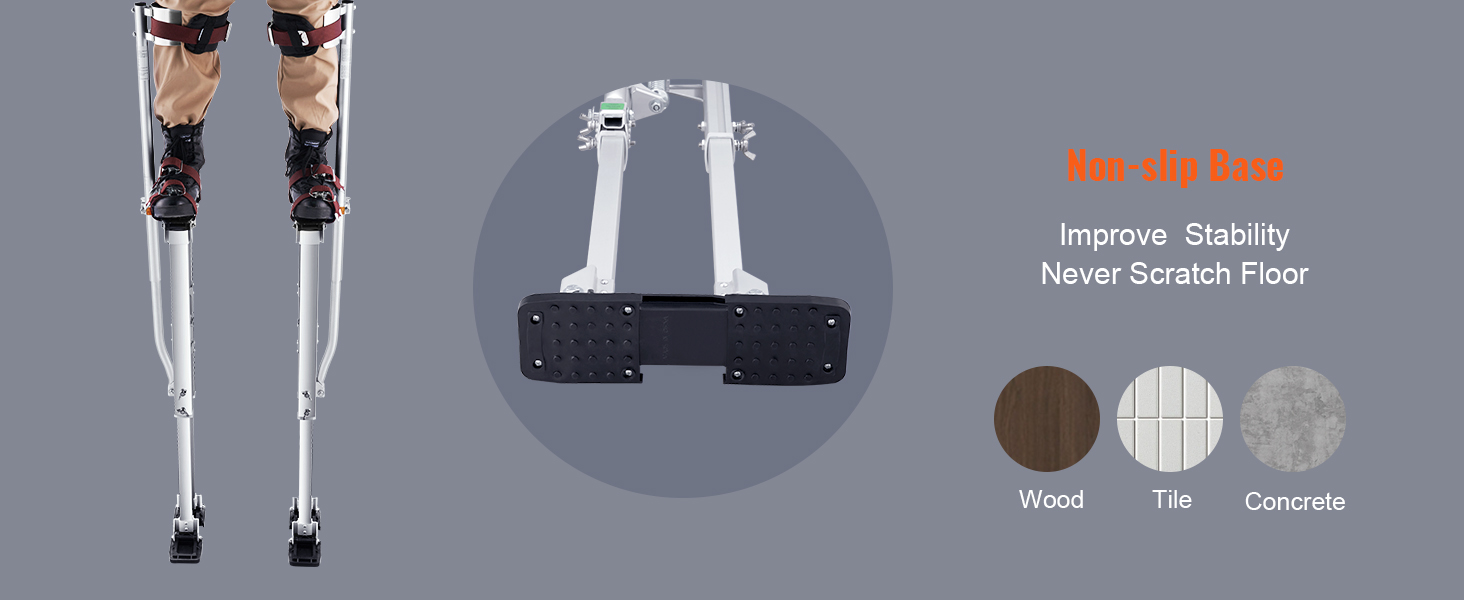 VEVOR Drywall Stilts, 36''-50'' Adjustable Aluminum Tool Stilts with ...
