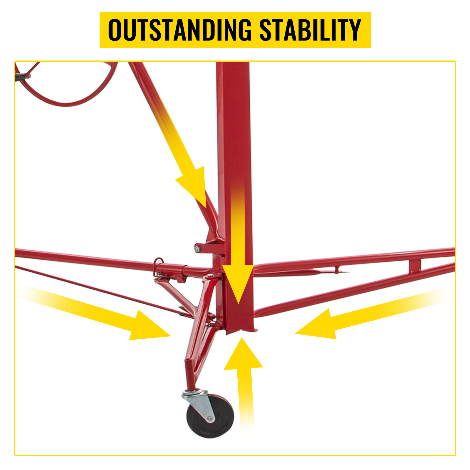 VEVOR Drywall Rolling Lifter Panel, 16ft Sheetrock Lift Drywall Lift ...
