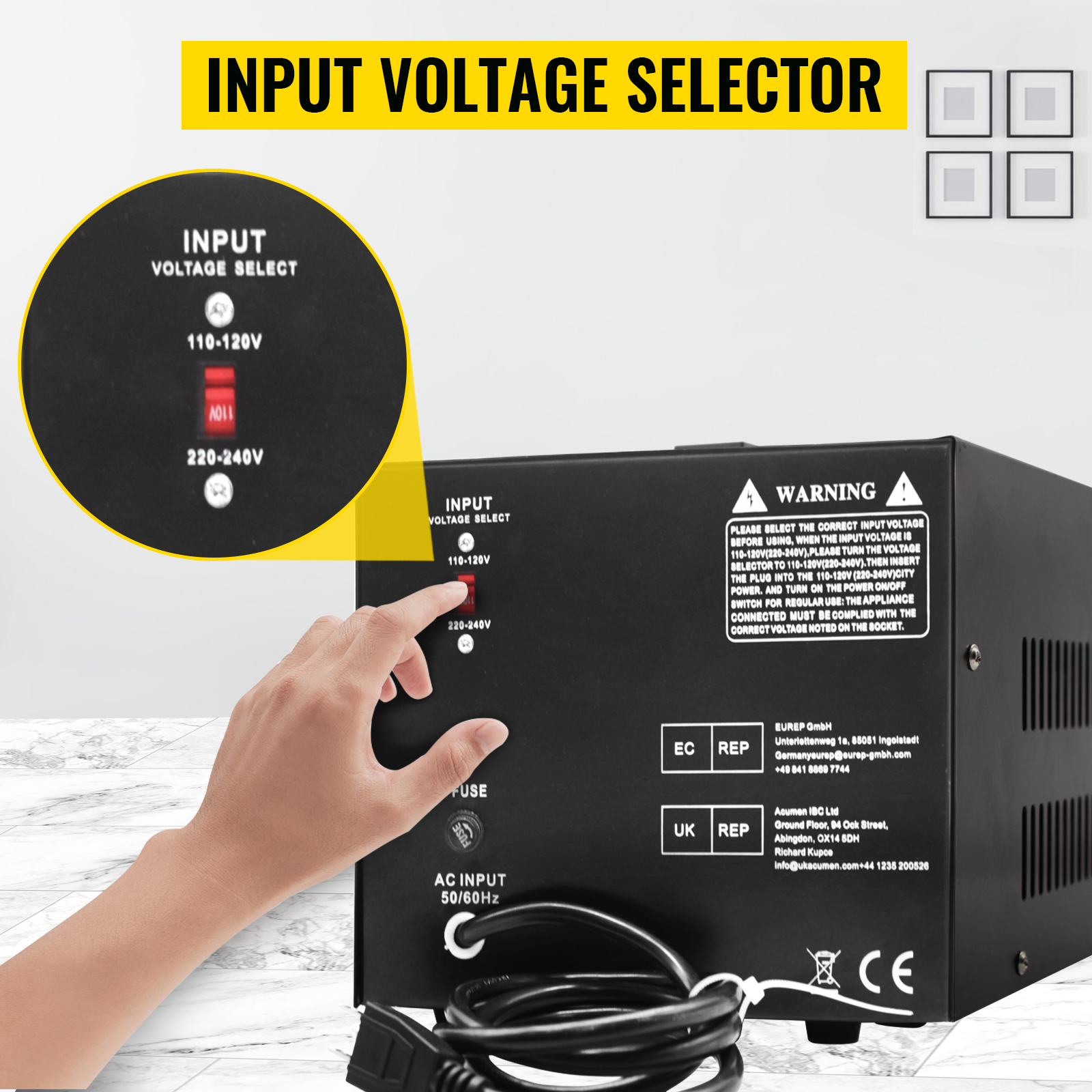 VEVOR Voltage Converter Transformer,5000W Heavy Duty Step Up/Down ...