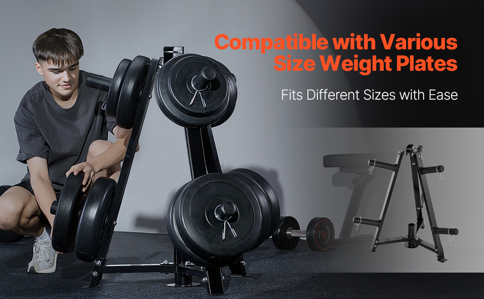 Weight Plate Rack Weight Plate Tree Home Gym Barbell Storage Stand 2 ...