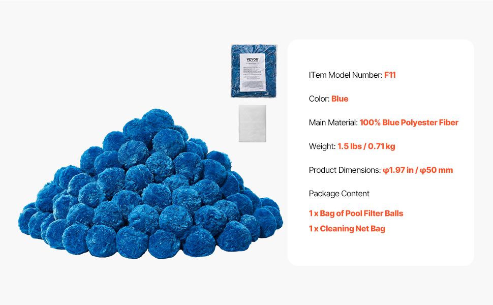 Pool Filter Balls for Sand Filter Pump Swimming Pool 1.5 lbs Reusable ...